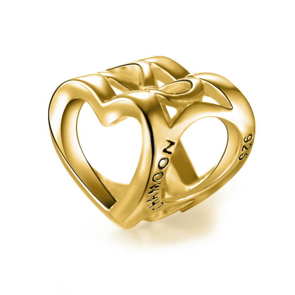 Open Heart Schmuck-Charm in Gold online kaufen