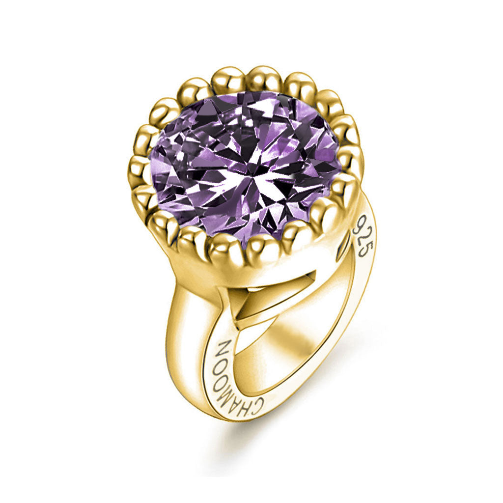 Violet Crystal Charm in Gold online kaufen